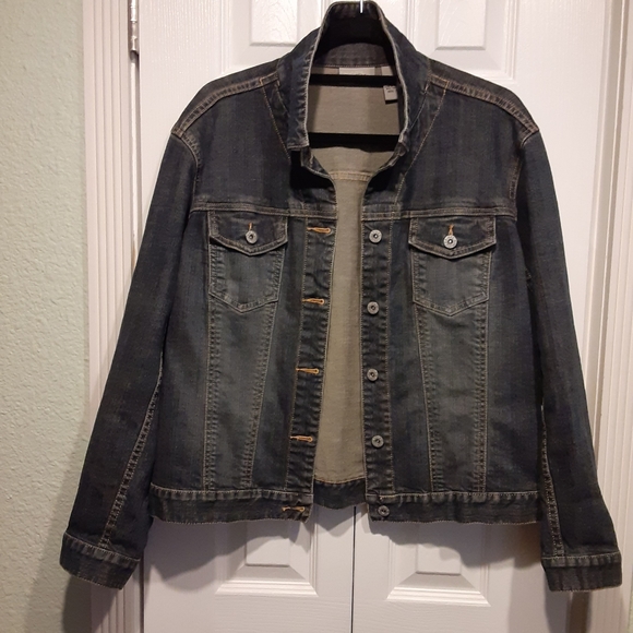 Chico's | Jackets & Coats | Chicos Platinum Denim Jacket 8 | Poshmark